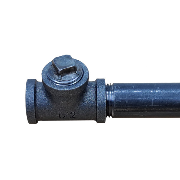 WFX Utility™ 1/2" Black Pipe Plug Fitting Cast Iron Connector Industrial Steel Grey Fits ...